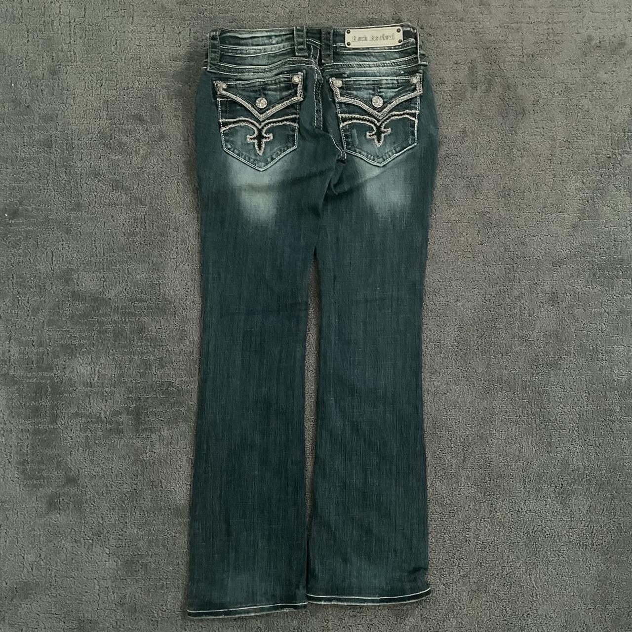 ROCK REVIVAL WOMEN JEANS SIZE 27 BOOTCUT - Depop