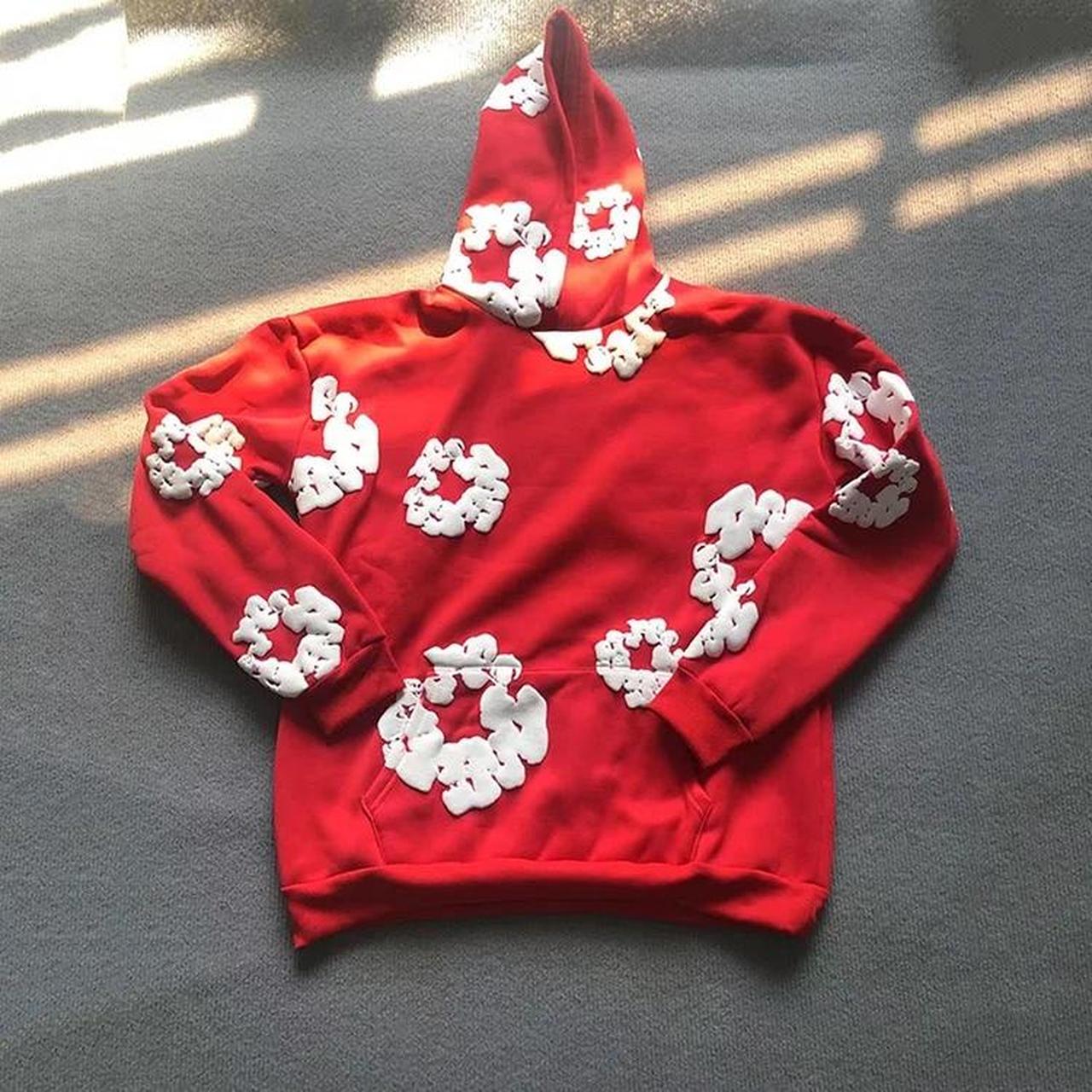 Denim Tears Hoodie Red SMALL ️‍🔥!! FREE SHIPPING ON... - Depop