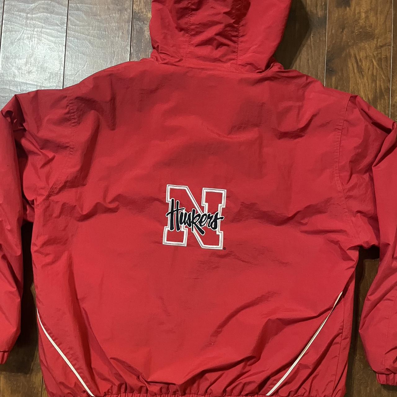 Red Oak Nebraska Huskers Zip Up Jacket Preowned... - Depop