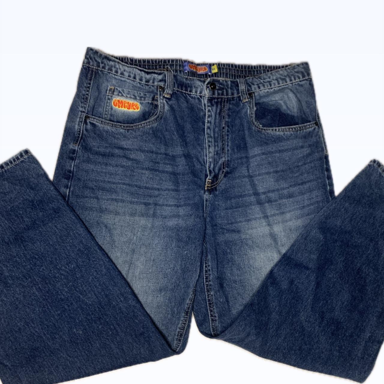 Empyre XL ( 38 ) dark blue baggy jeans streetwear,... - Depop