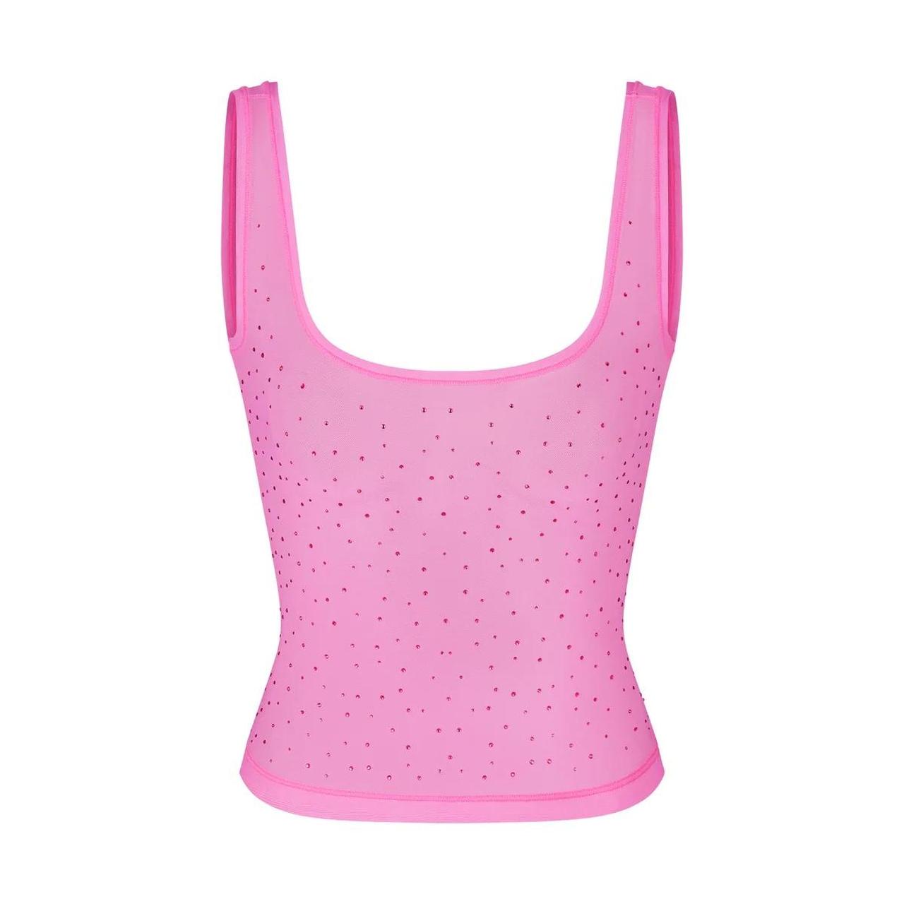Skims rhinestone mesh tank top with gems Limited... | Depop