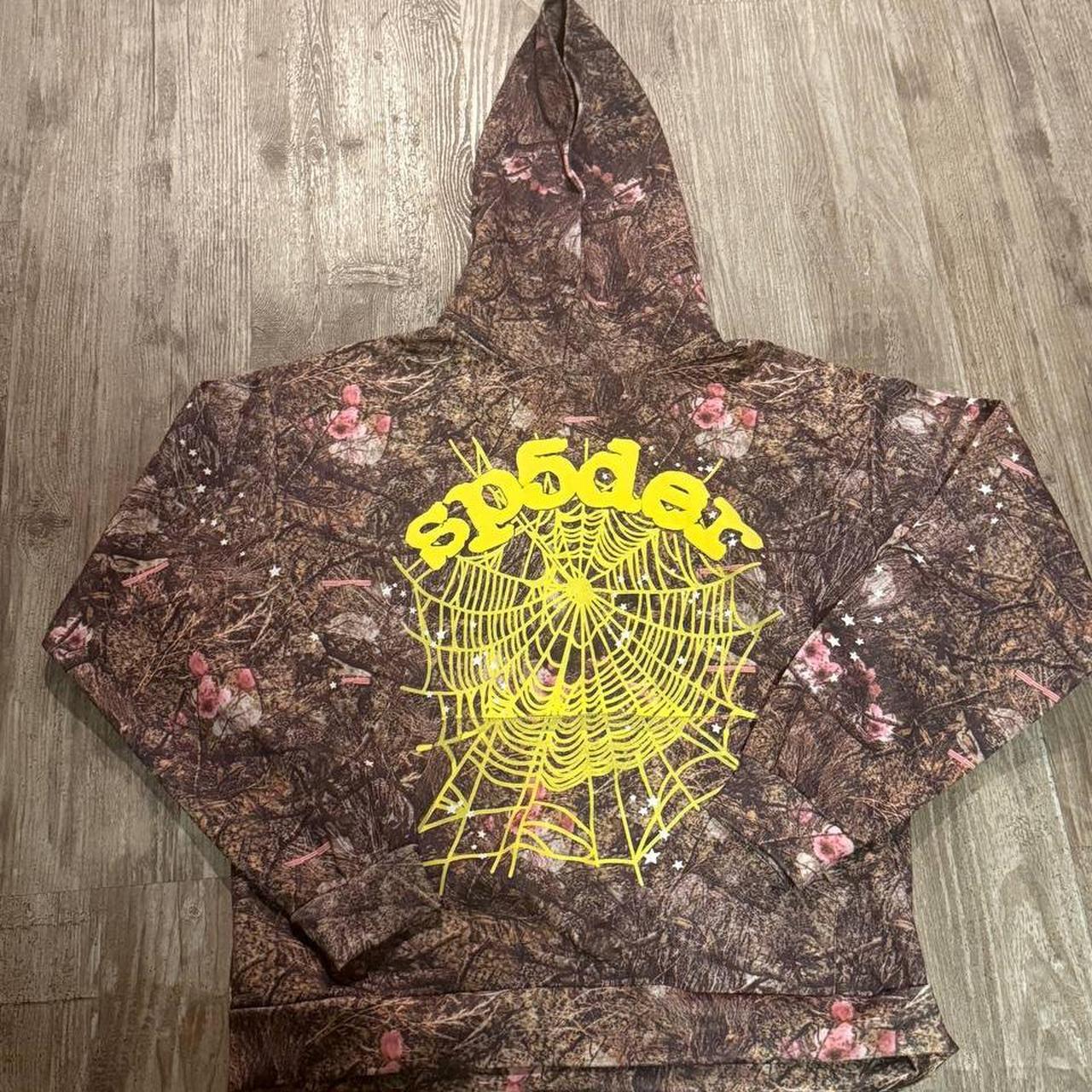 Camo Sp5der Worldwide hoodie Size Large #fashion... - Depop