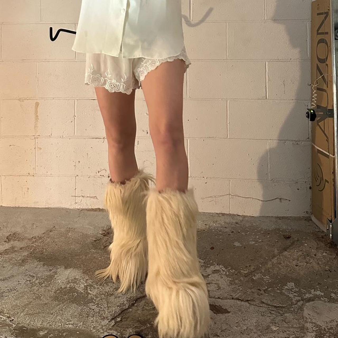 The most amazing goat fur boots Perfect condition... - Depop