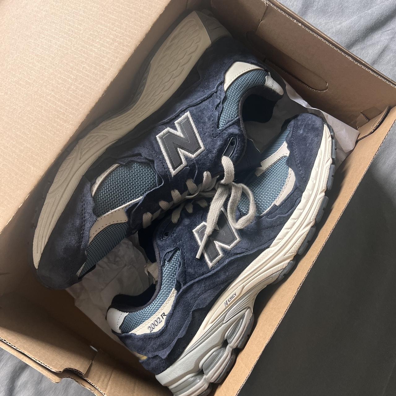 New Balance 2002r navy trainers - Depop