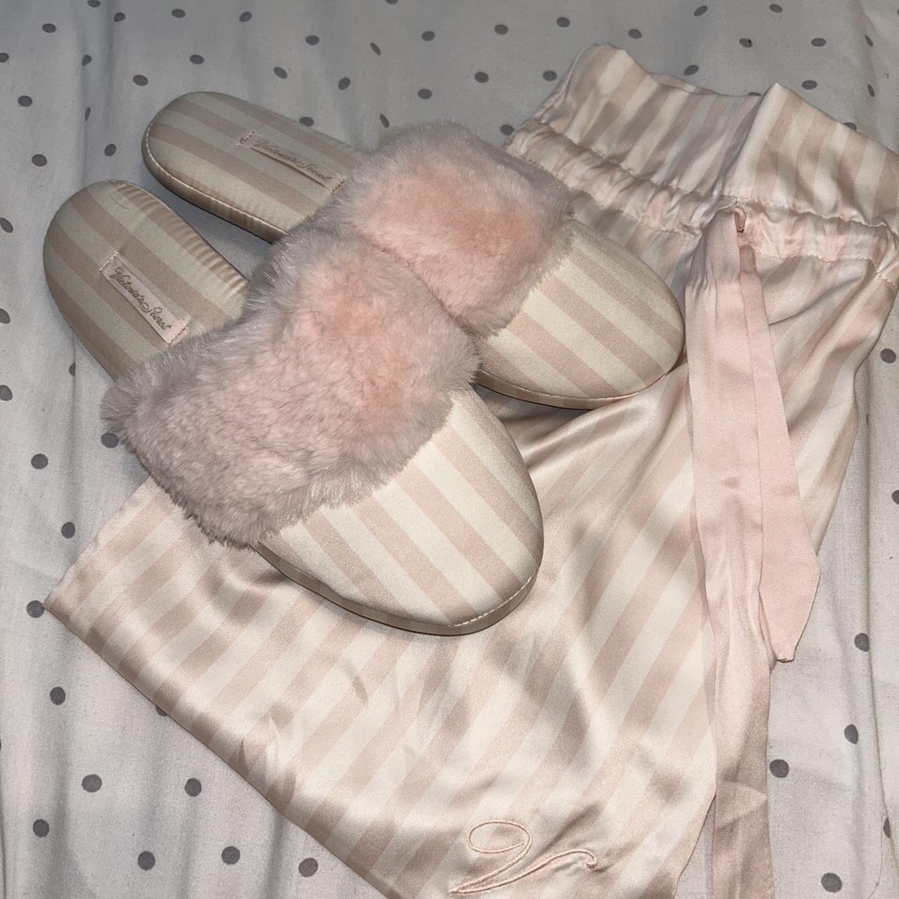 Victoria’s Secret slippers striped brand new coke... - Depop