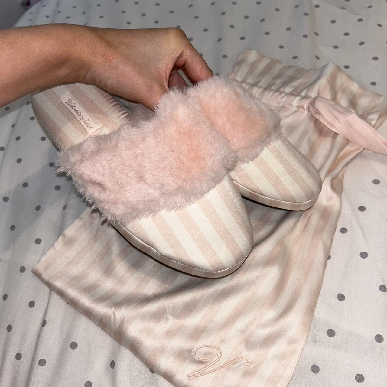 Victoria’s Secret slippers striped brand new coke... - Depop