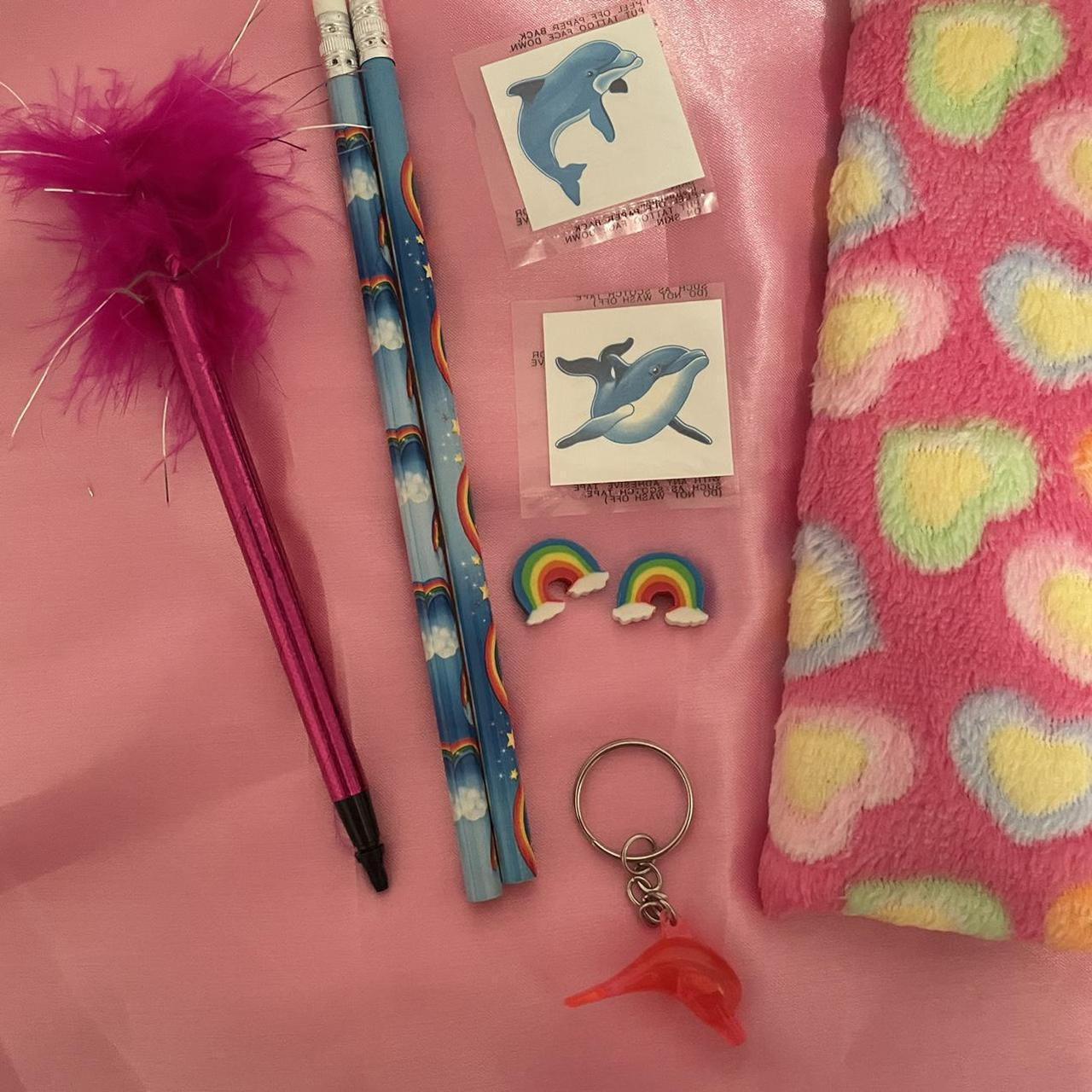 Fuzzy notebook stationary set ! Y2K vibes ~ Comes... - Depop