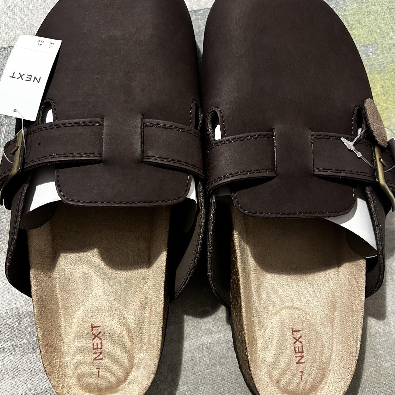 New with all tags real leather Next clogs Size7 - Depop