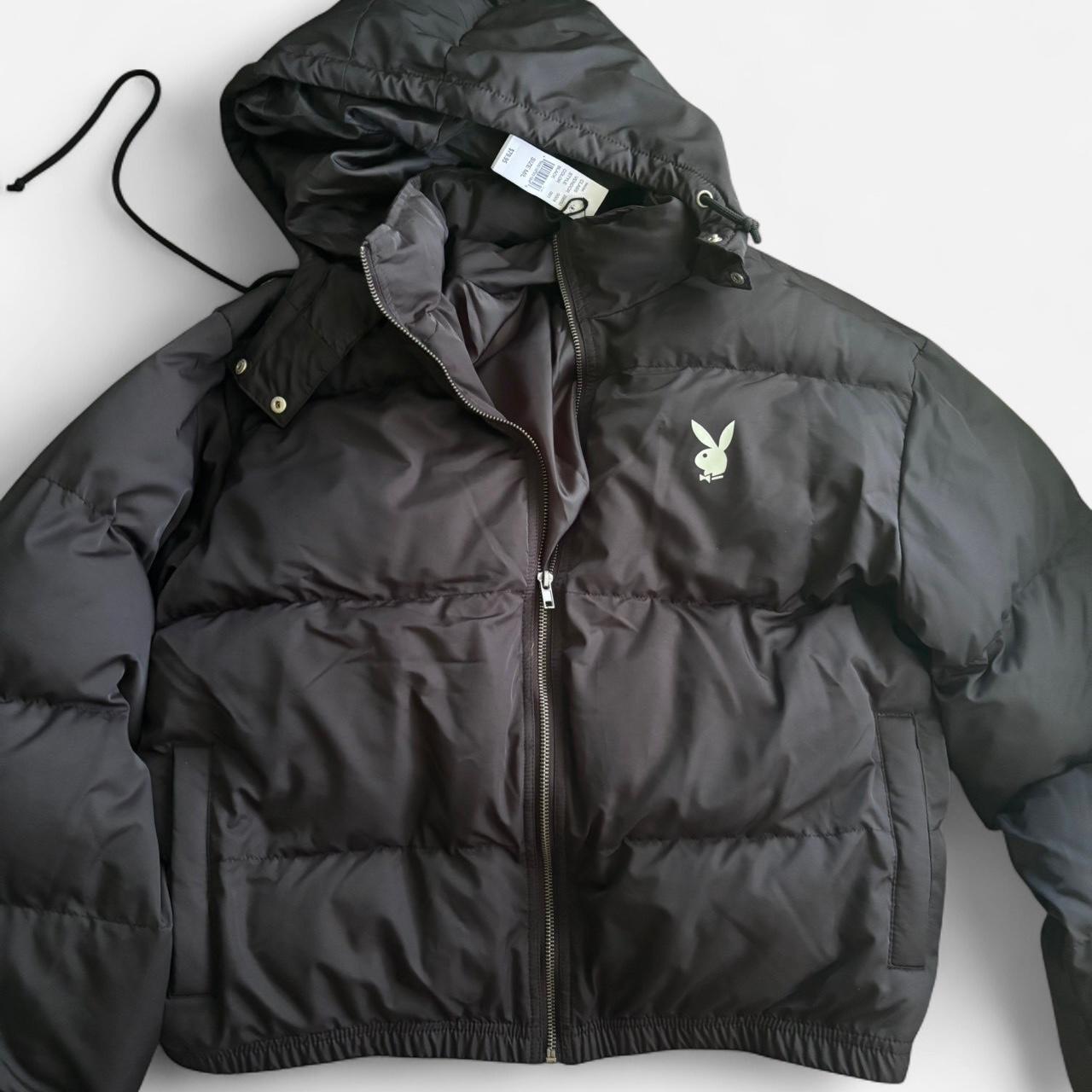 Playboy puffer jacket with hood/ never worn with tags | Depop