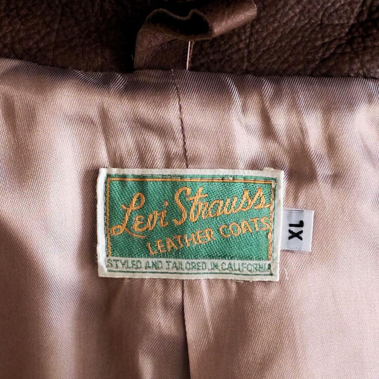 Levi's Vintage Clothing LVC Half Belt Leather Jacket XL - Depop