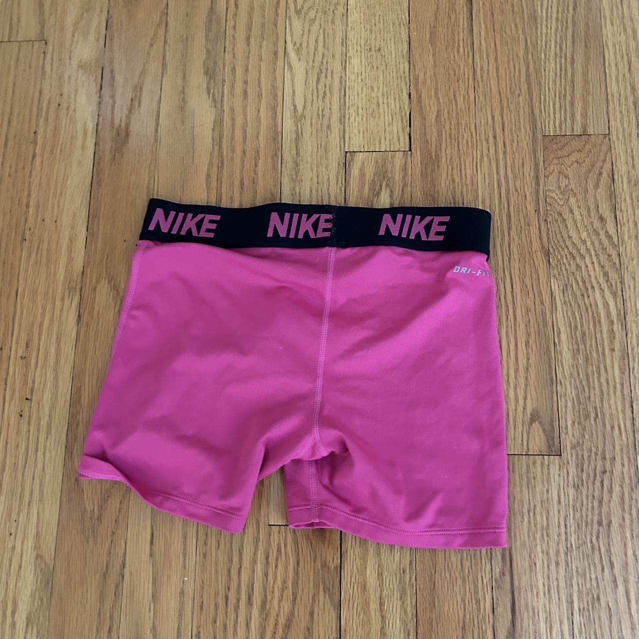 Pink Nike pros. pink, athletic, Nike, logo, shorts,... | Depop