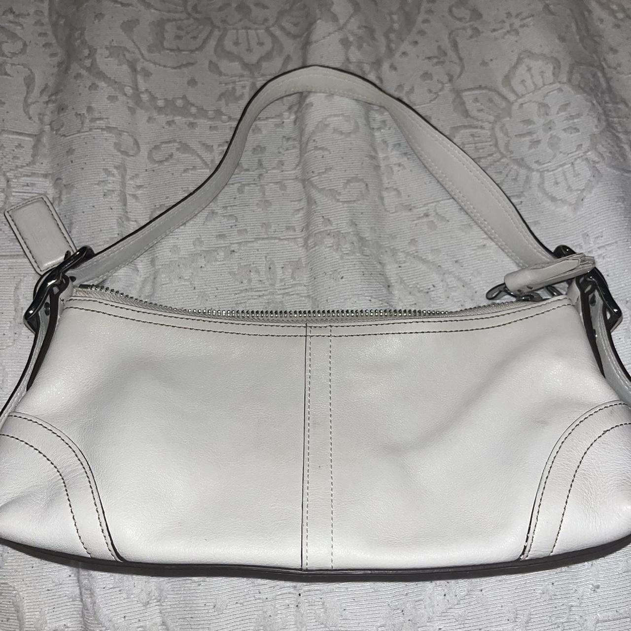 Small white/cream COACH handbag - Depop