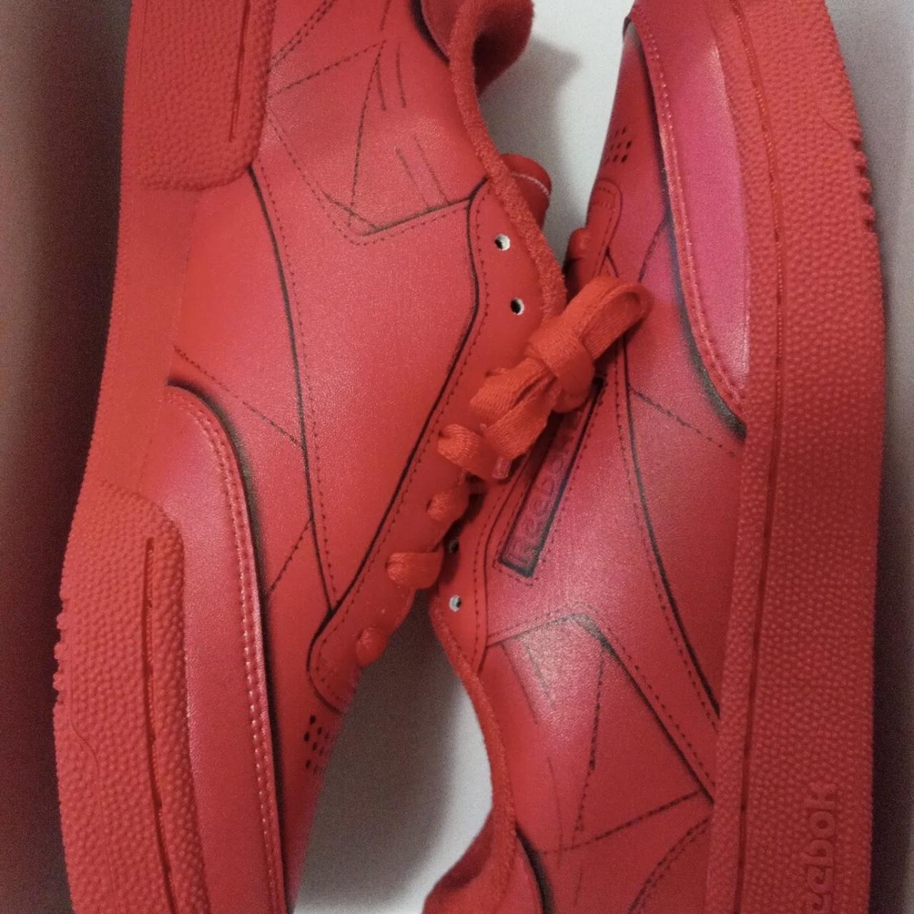 Reebok Club C x Maison Margiela Vector Red 2021... | Depop