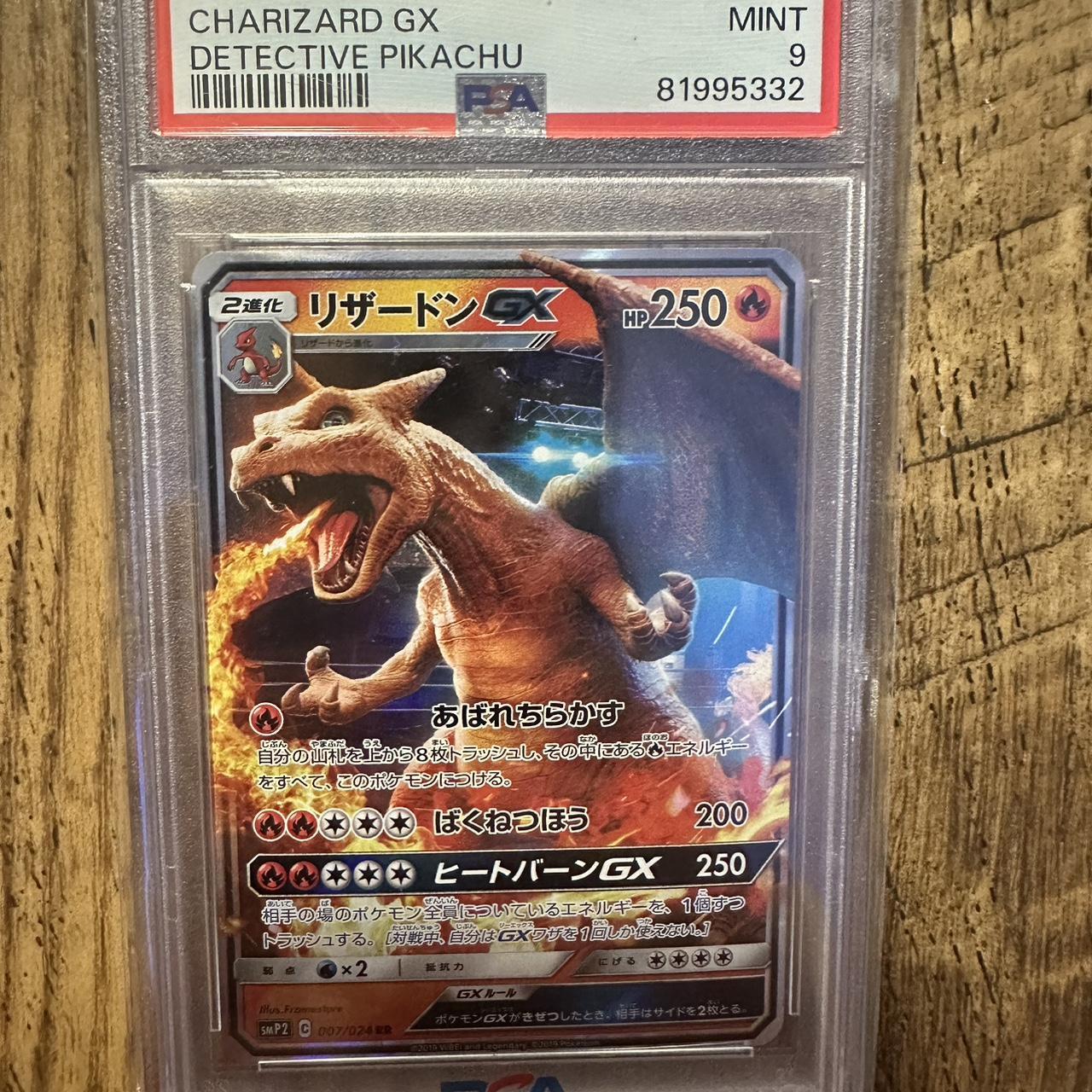GEM MT Japanese Detective Pickachu Charizard GX PSA 9 - Depop