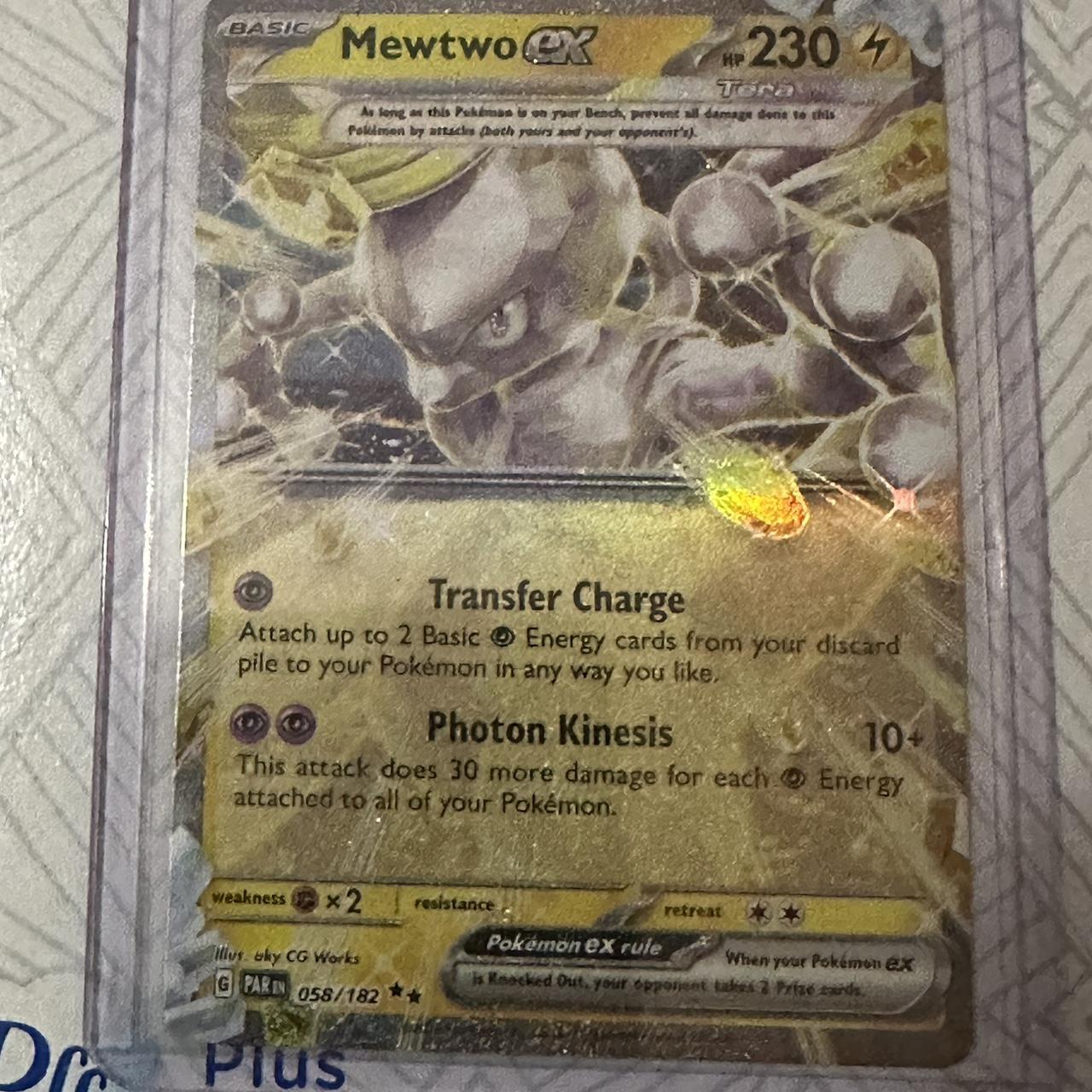 Pokémon TCG Mewtwo ex Paradox Rift 058/182 Holo... | Depop