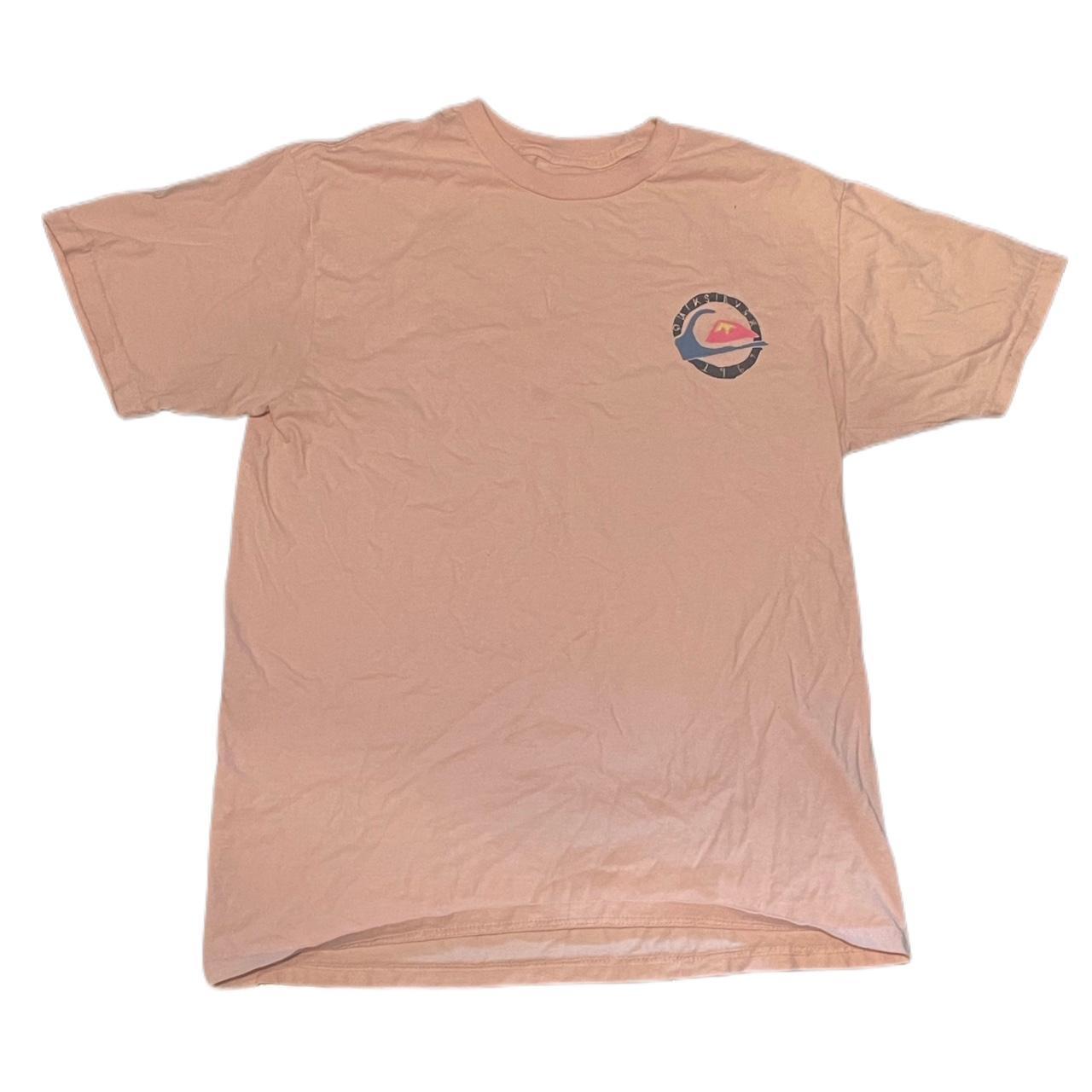 medium pink quicksilver shirt!! - Depop