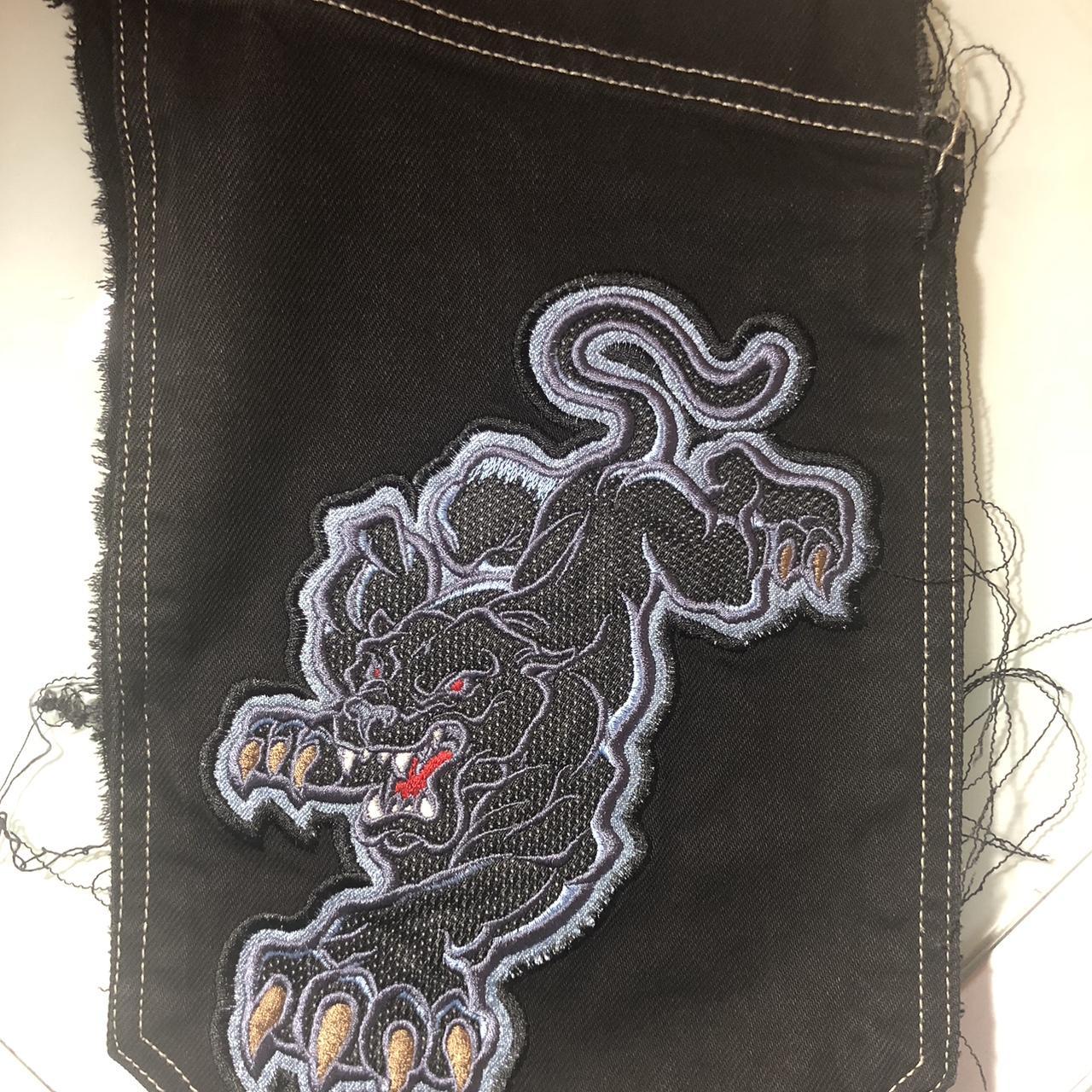 Jnco Panther Patch - Came from very trashed jorts -... - Depop