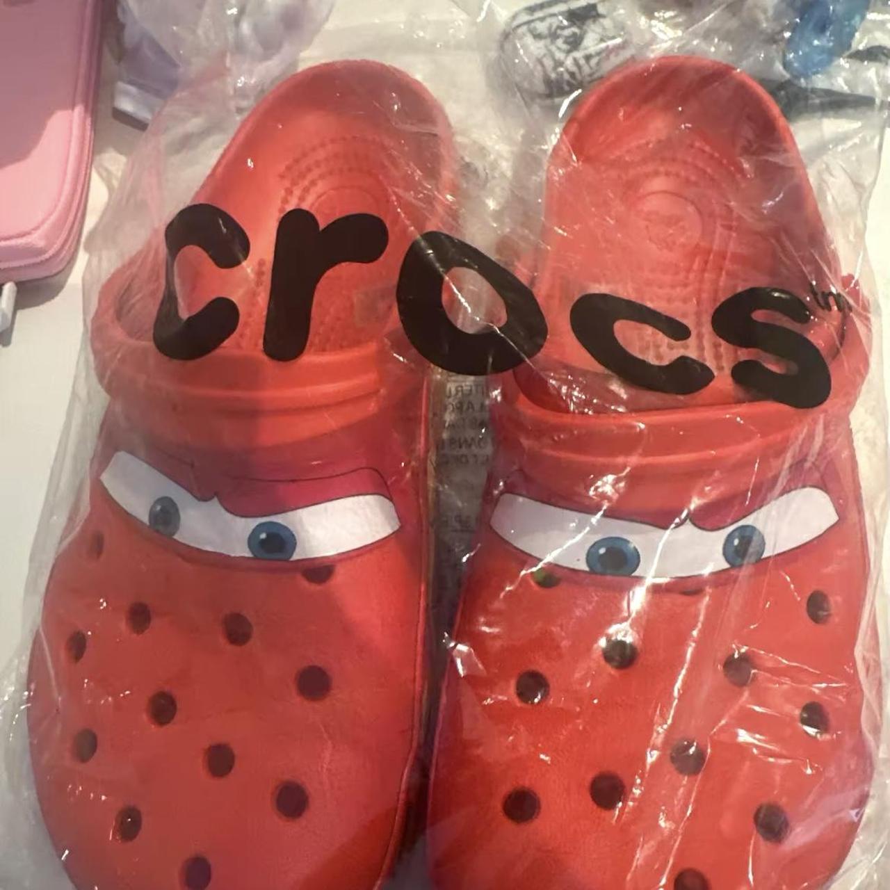 Red Crocs x Cars Lightning McQueen crocs... - Depop
