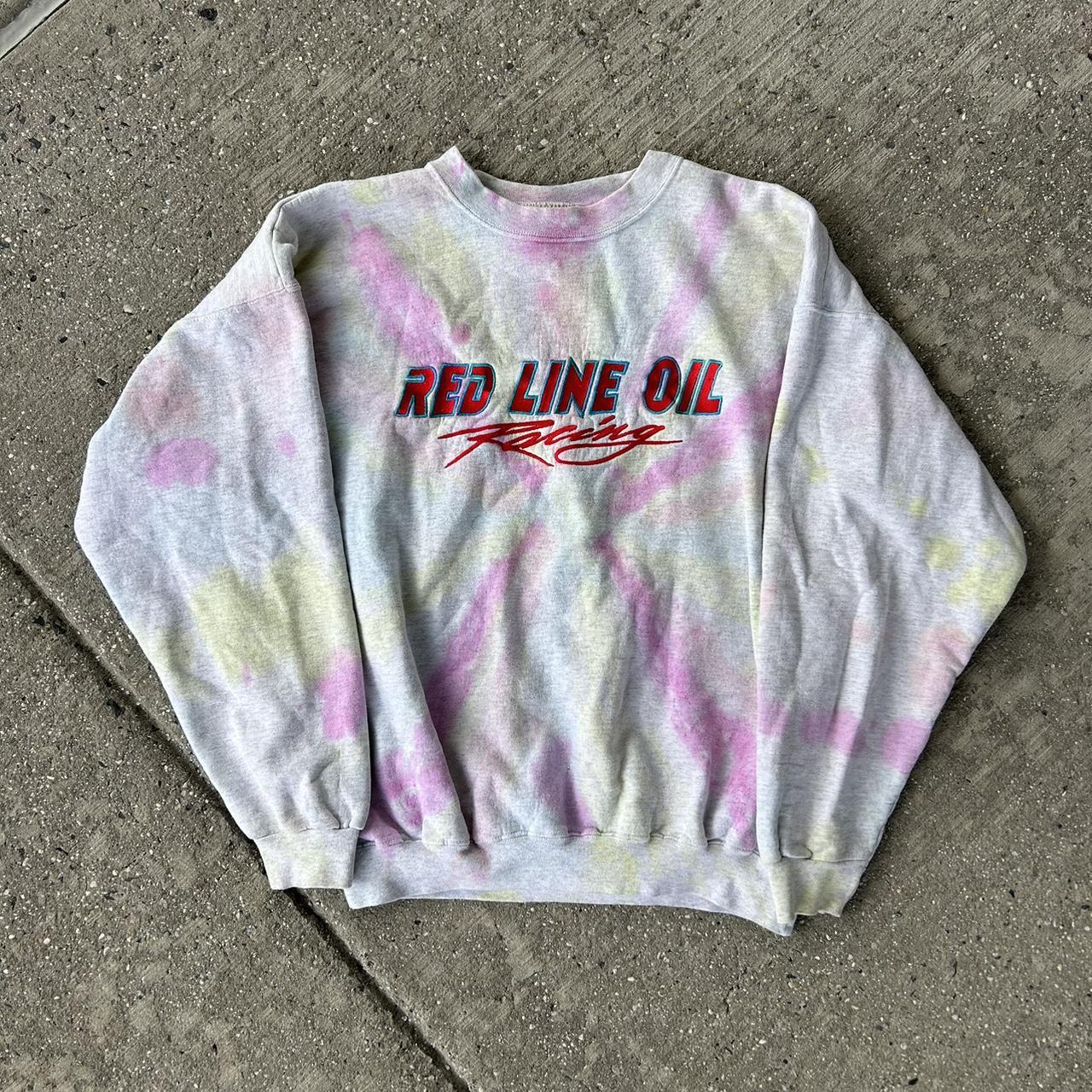 Vintage red line oil racing crew neck Size... - Depop