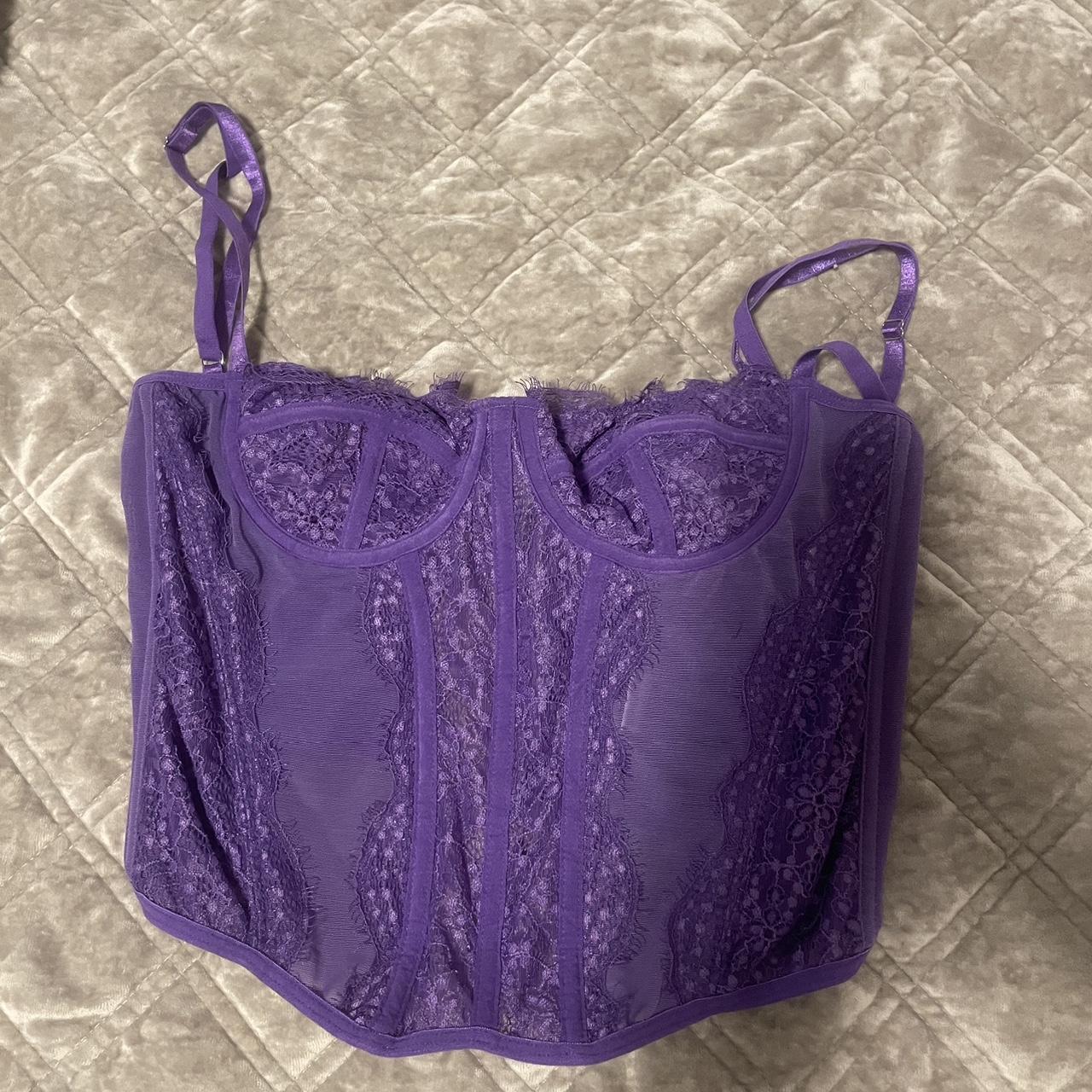 Purple corset top. From Amazon. Ajustable straps.... - Depop