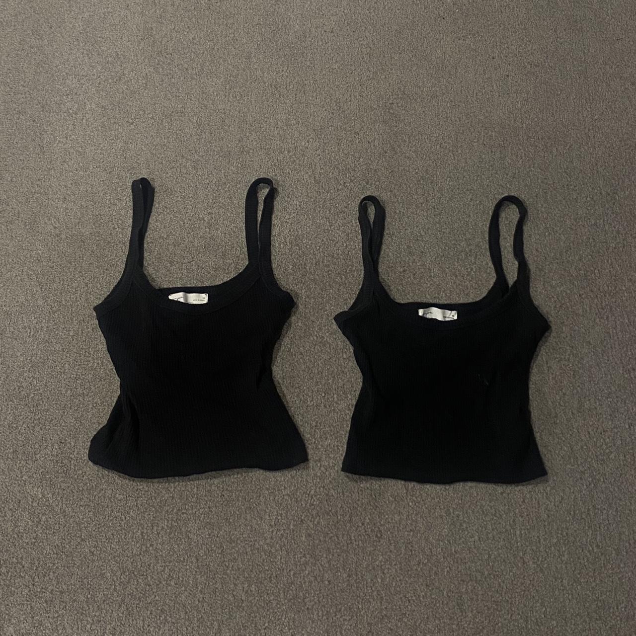 2 black riri tank tops from supre selling together... - Depop