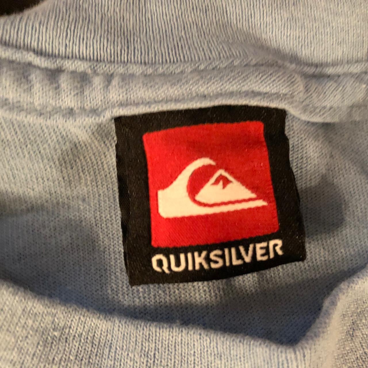 Powder blue Quiksilver cotton T-shirt XL | Depop