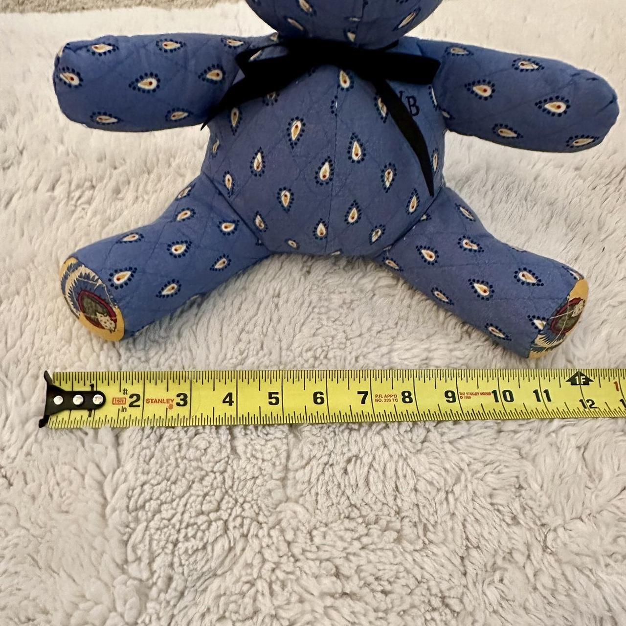 Ver Bradley Teddy Bear 1990s blue and yellow paisley
