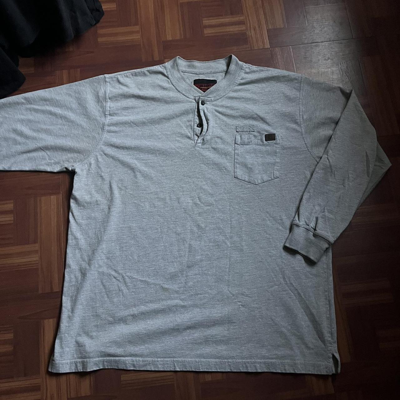 Wrangler Riggs workwear gray long sleeve worker wear... | Depop