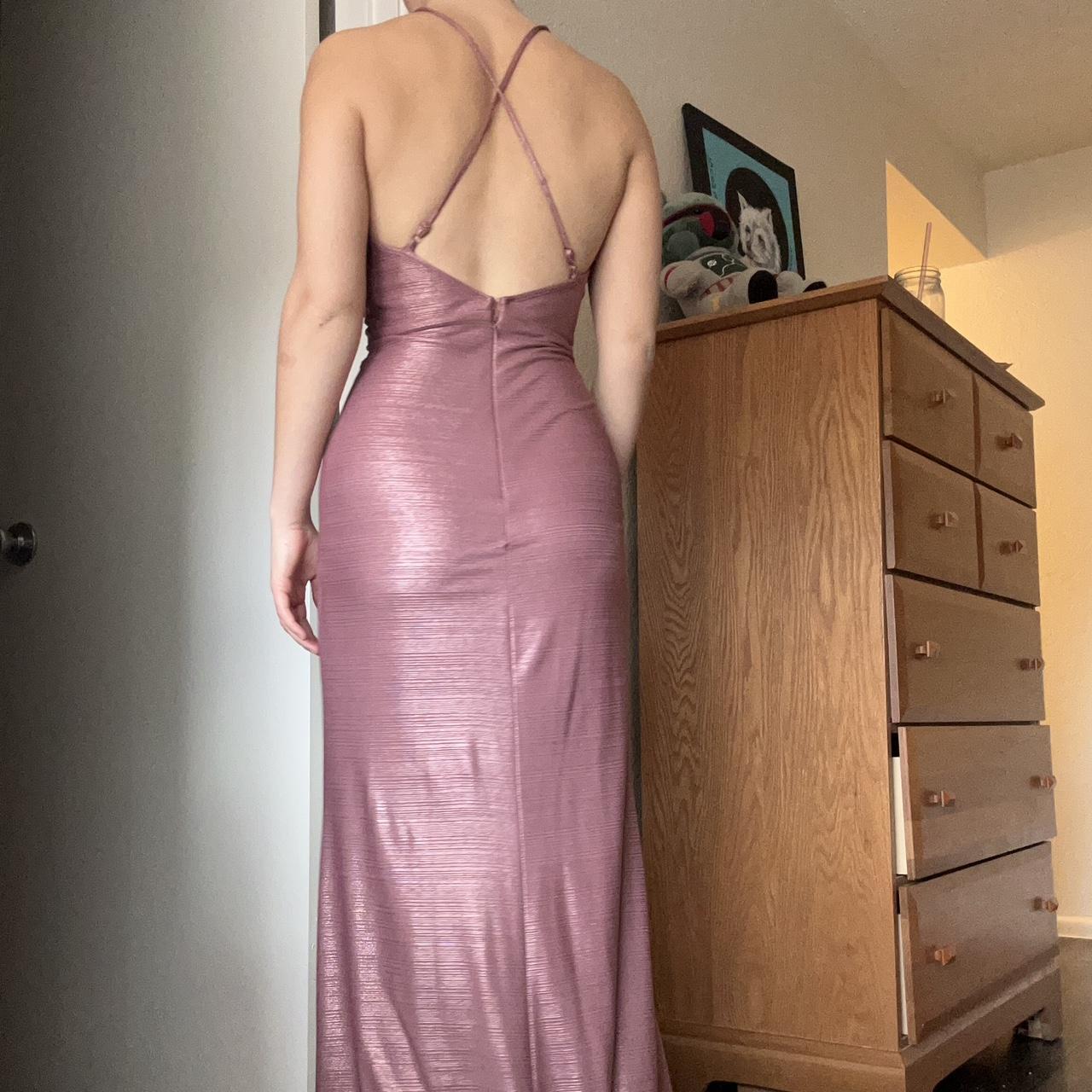 Long formal dress, only worn once. I’m 5’3 and with... - Depop