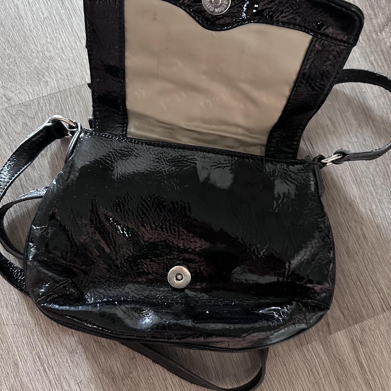 Elle small crossbody bag. Metallic black with inside... - Depop