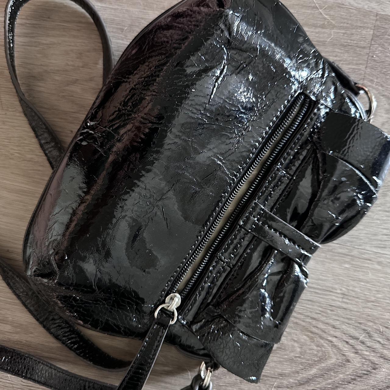 Elle small crossbody bag. Metallic black with inside... - Depop
