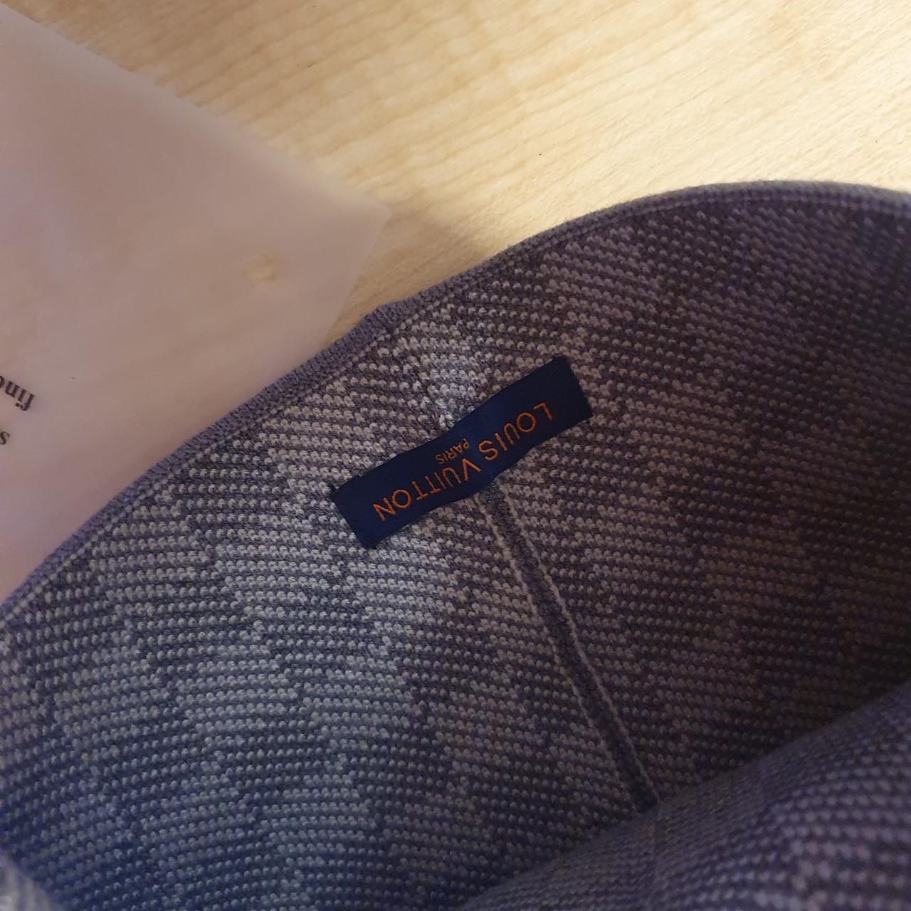 Grey Lv Beanie New never worn One size fits... - Depop