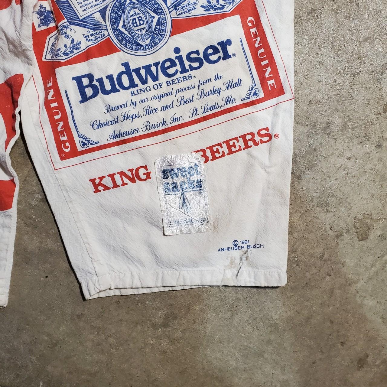 vintage 80s 90s Budweiser beer cotton sugar sack... - Depop