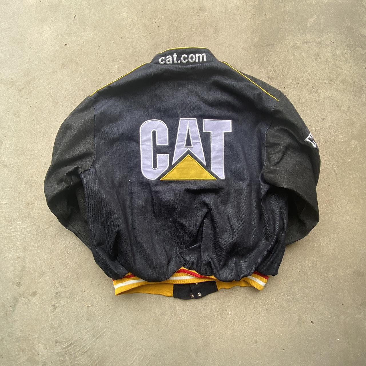 Reworked CAT Racing Jacket in Black - Depop