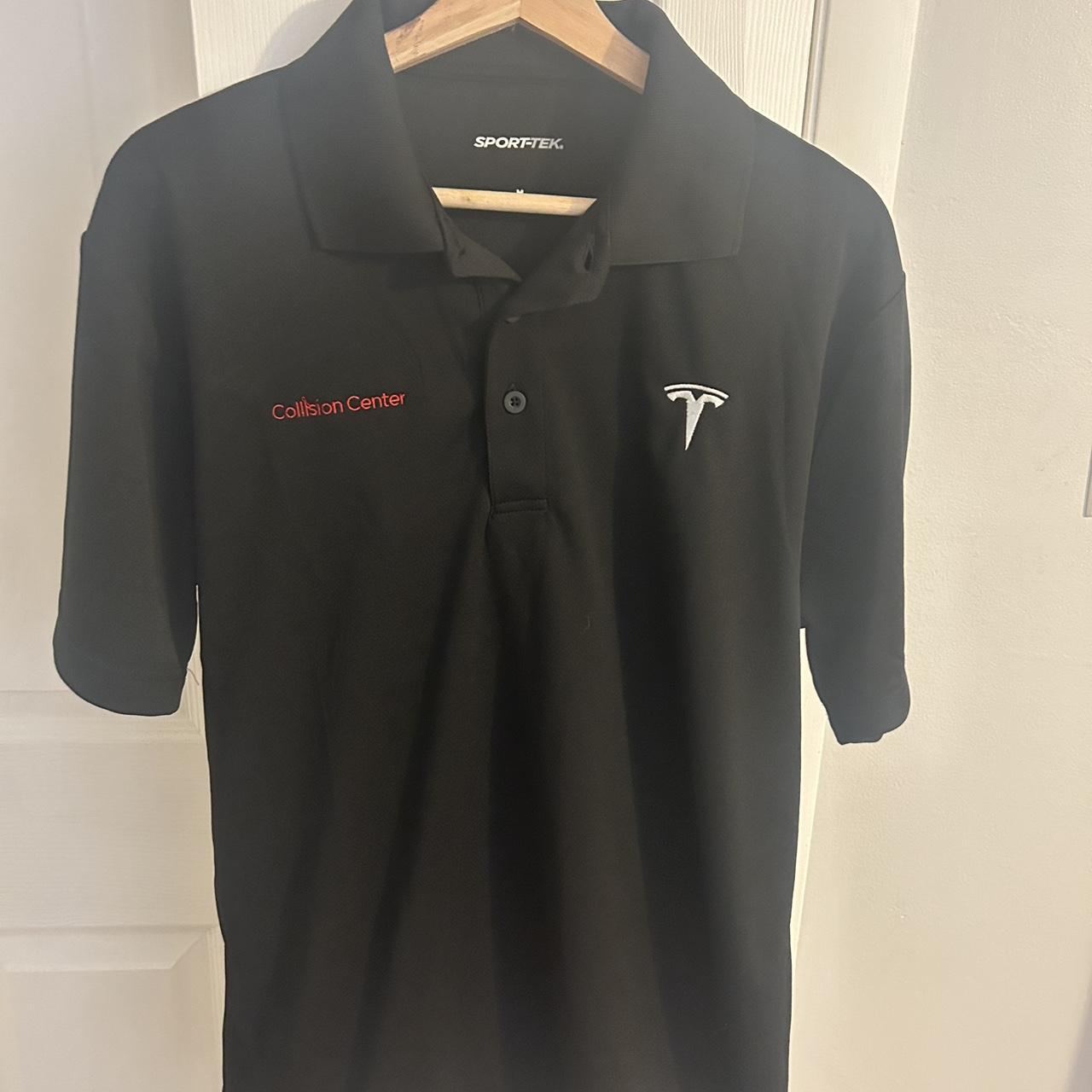 Tesla slim fit Polo shirt Sport-tek polo with Tesla... - Depop