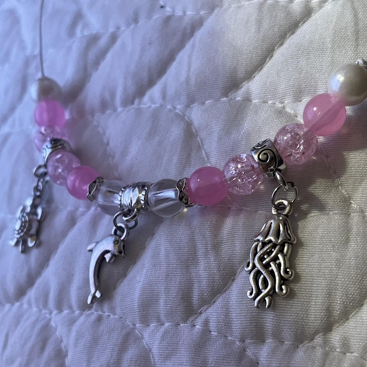 pink themed ocean bracelet. 🪸🏄🏼‍♀️ perfect for the... - Depop