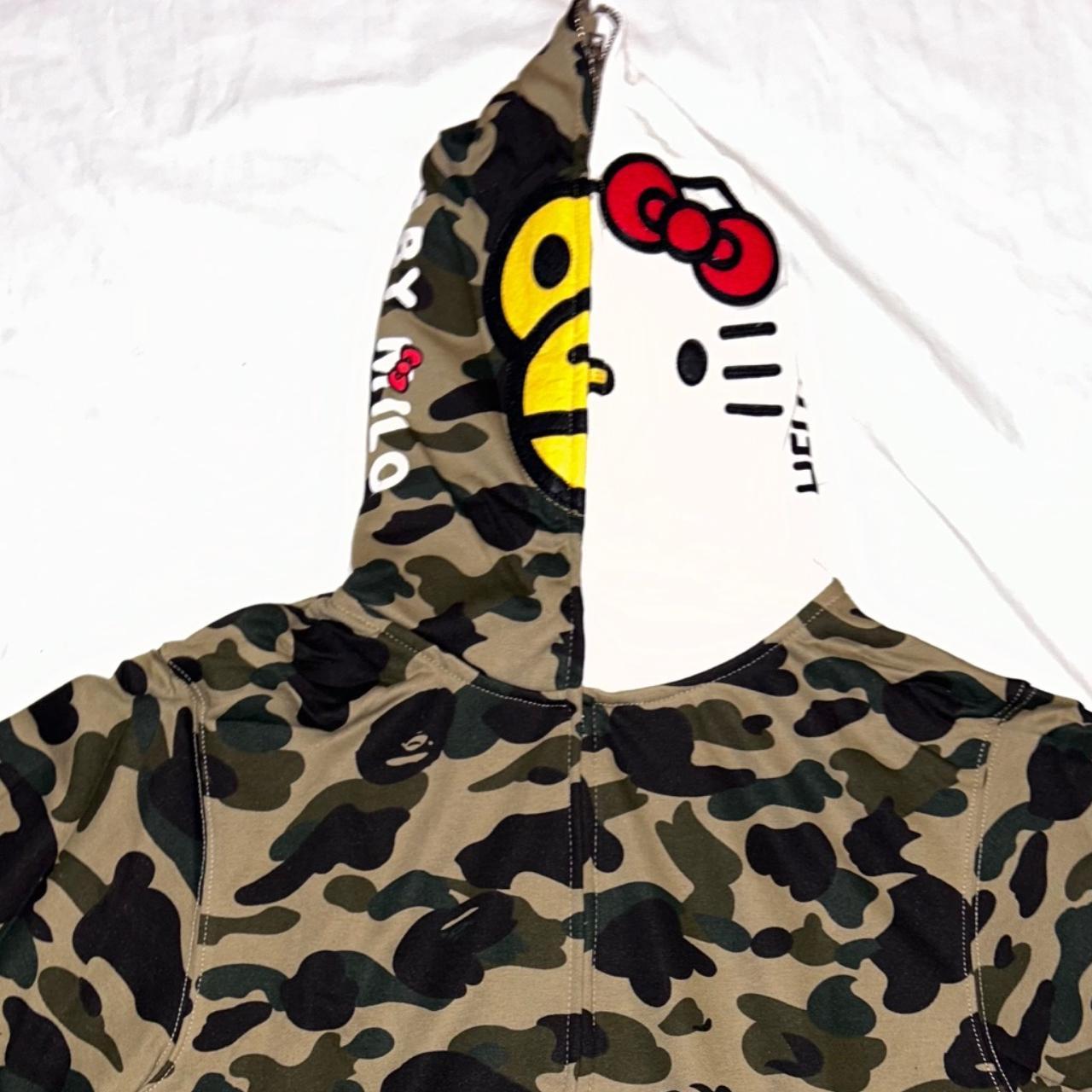 hello kitty bape baby milo camo hoodie still... | Depop