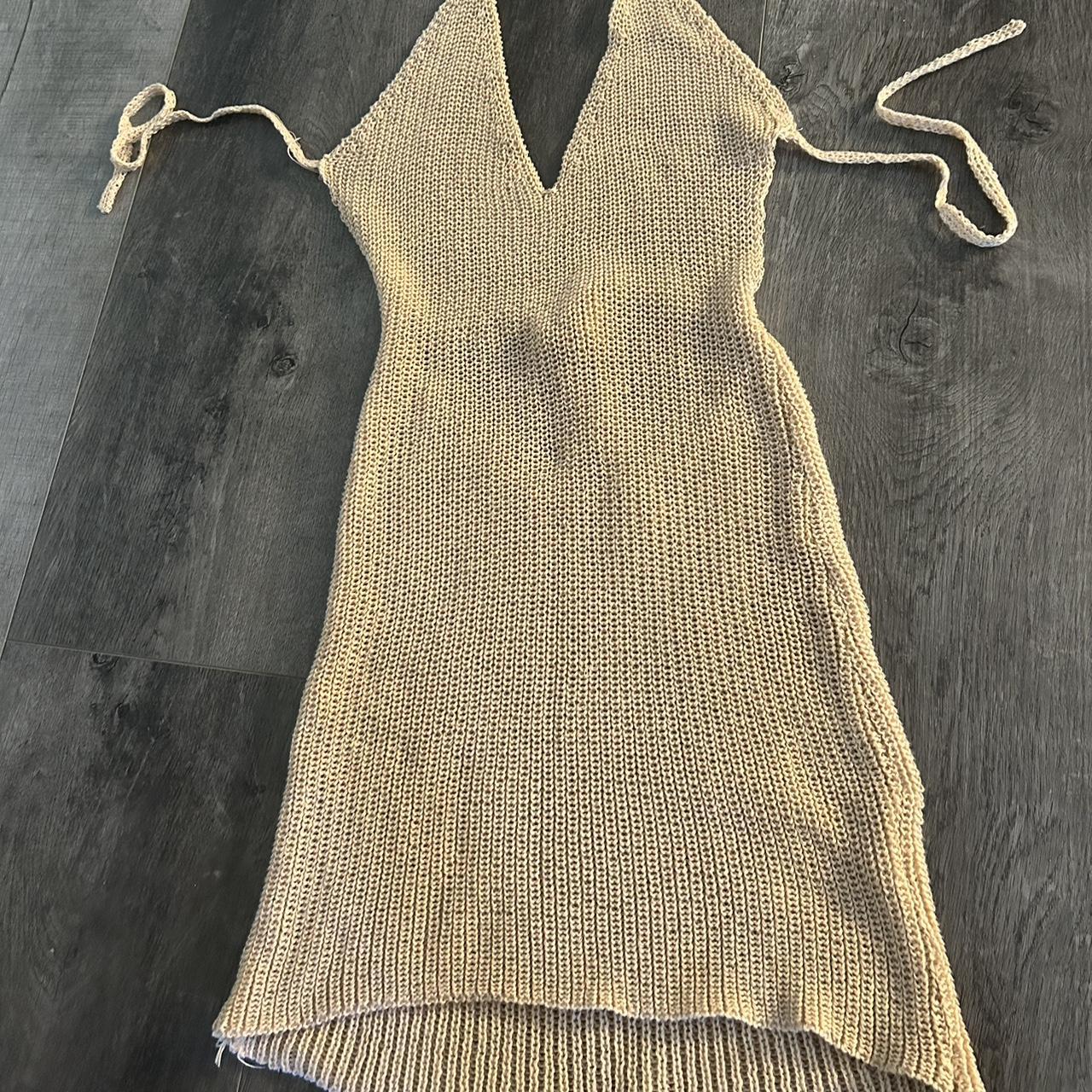 bathing suit cover up/ knitted dress never worn - Depop