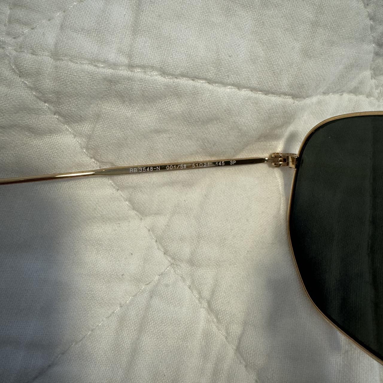 Rayban hexagonal sun glasses Gold frame, green... - Depop