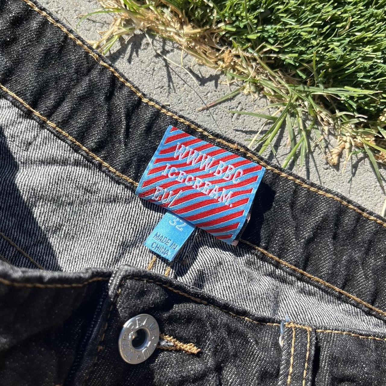 Ice cream black and yellow jorts - Depop