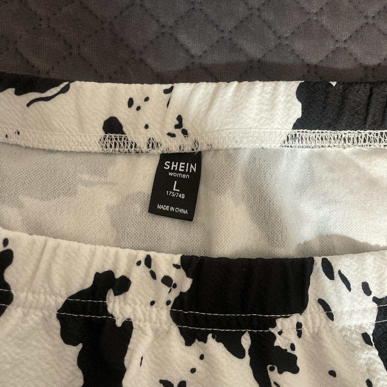 shein cow print skirt. worn once! - Depop
