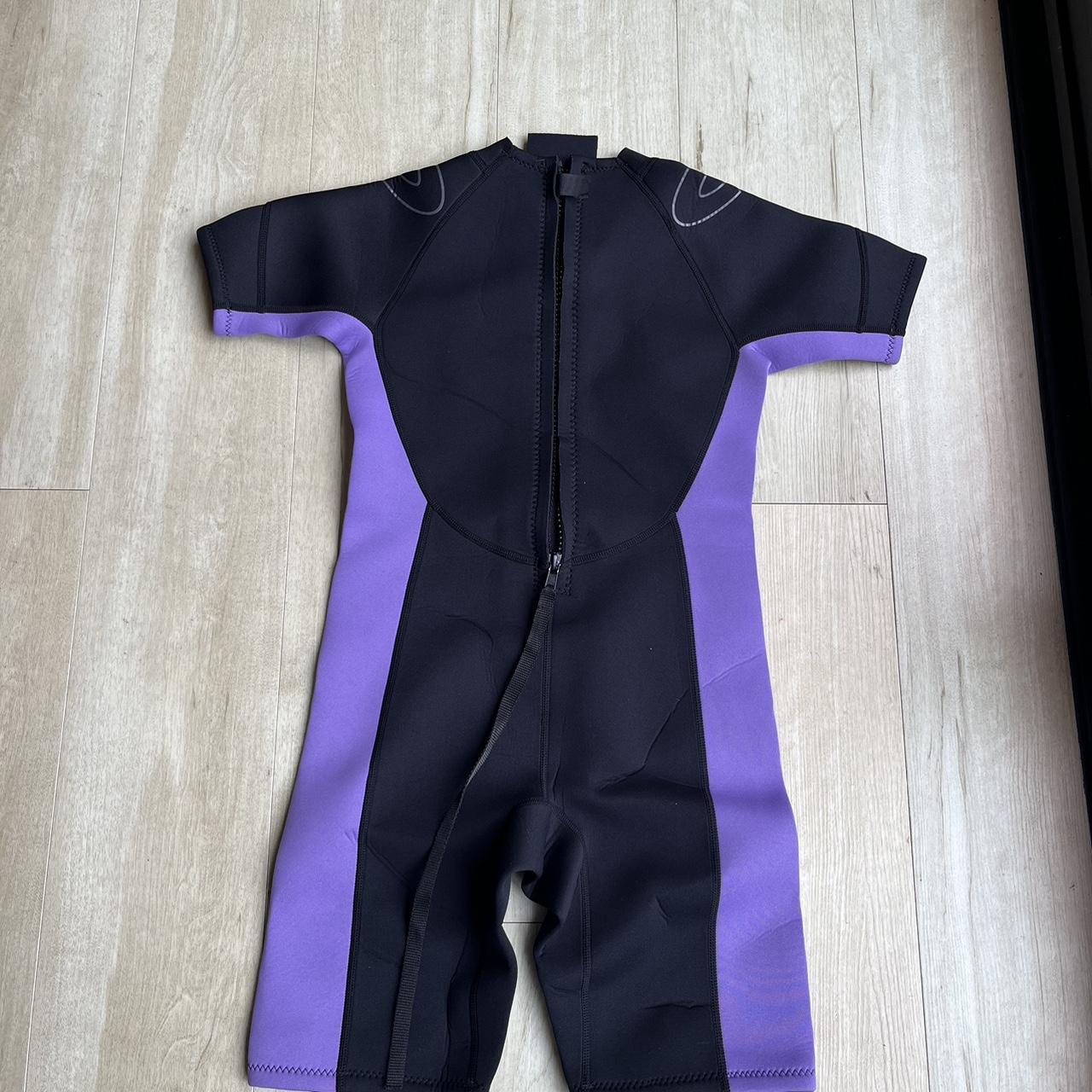 C-Skateboarding black and purple wetsuit... - Depop