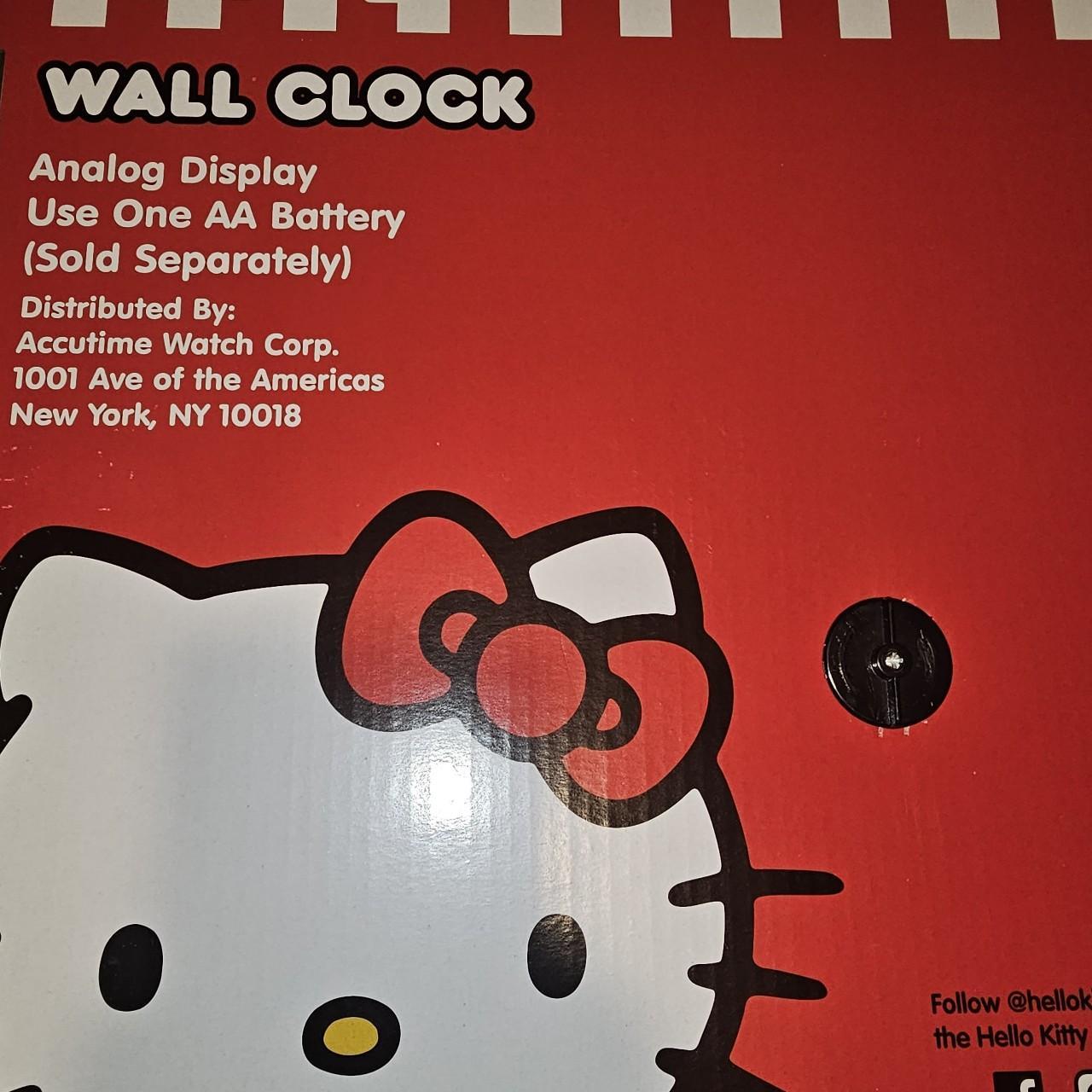Hello Kitty wall clock large analog display... - Depop