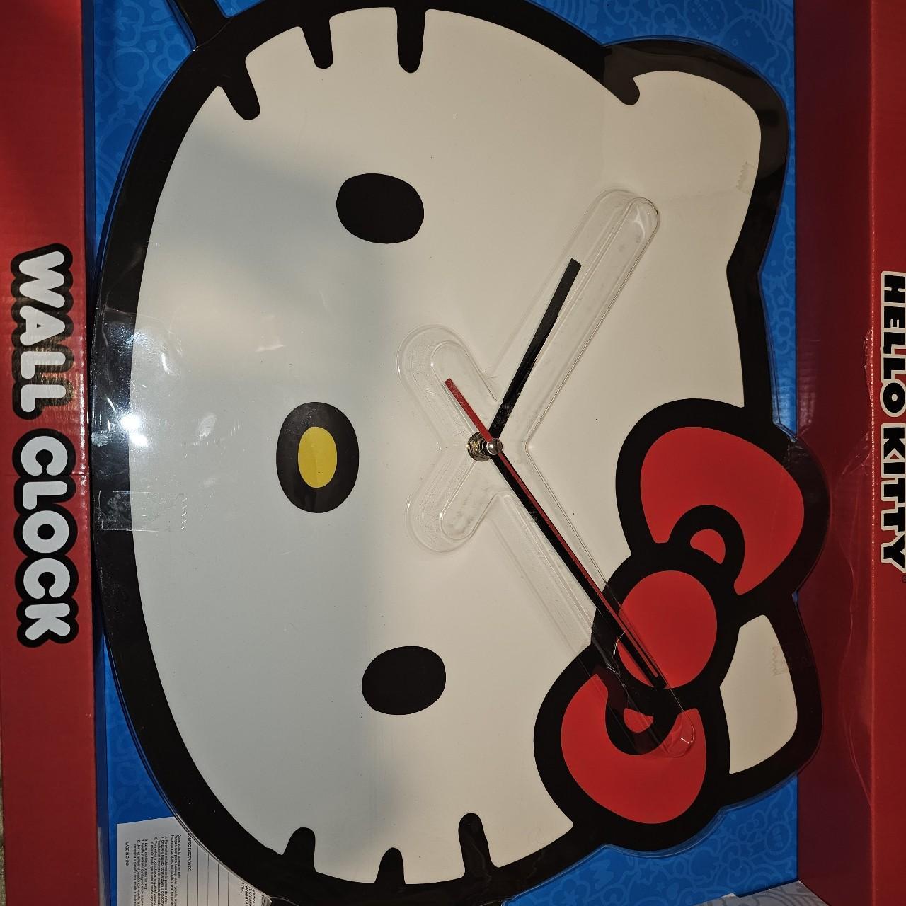 Hello Kitty wall clock large analog display... - Depop
