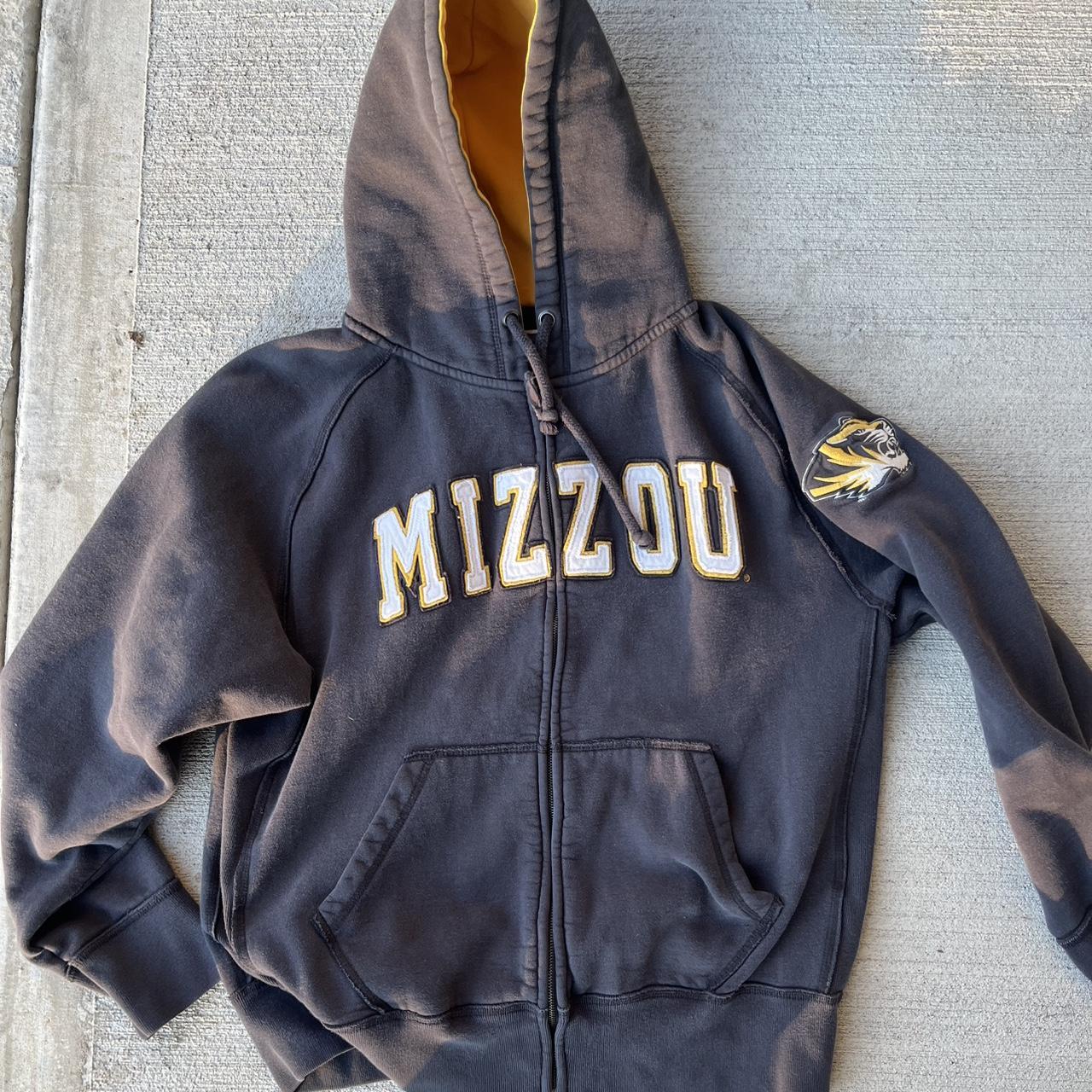 Grey Mizzou embroidered jacket - Depop