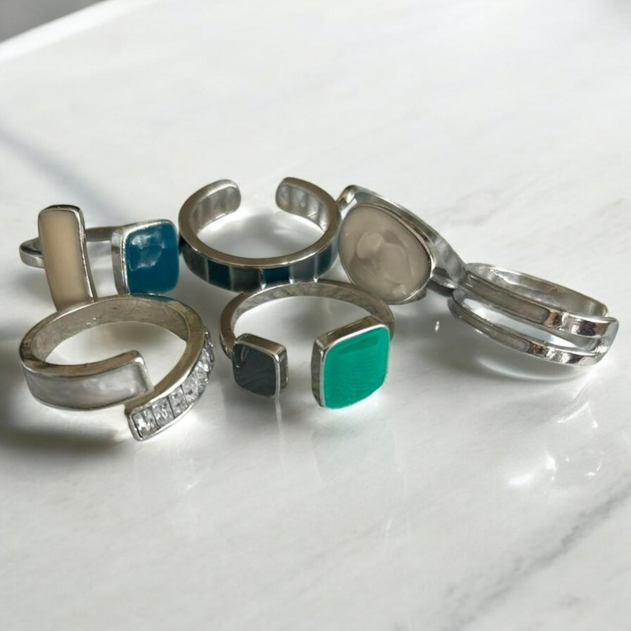 x6 look silver zinc alloy rings Brand new All... | Depop