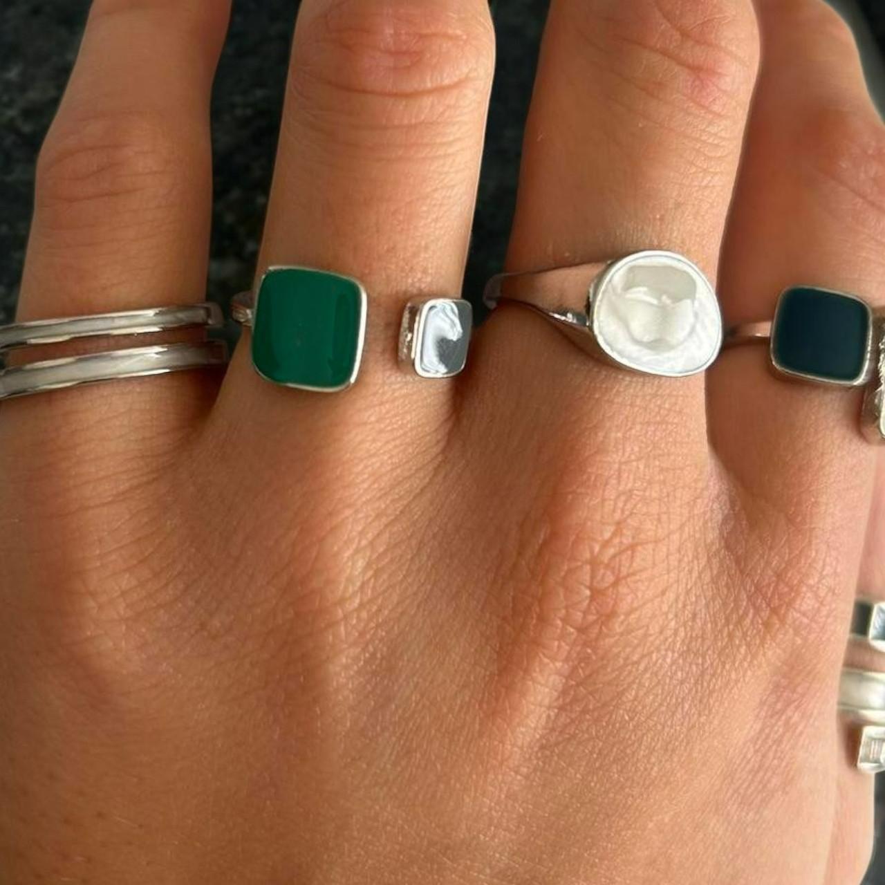 x6 look silver zinc alloy rings Brand new All... | Depop