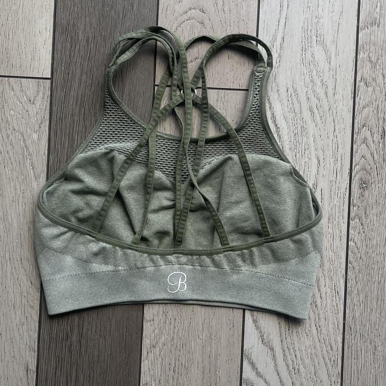 Bombshell sport bra Green color Size M/L The logo... | Depop