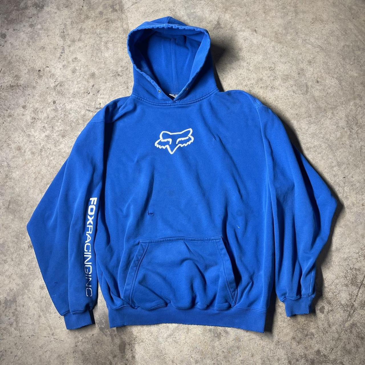 Fox center hit hoodie Minor damage Size XL 26x27 - Depop