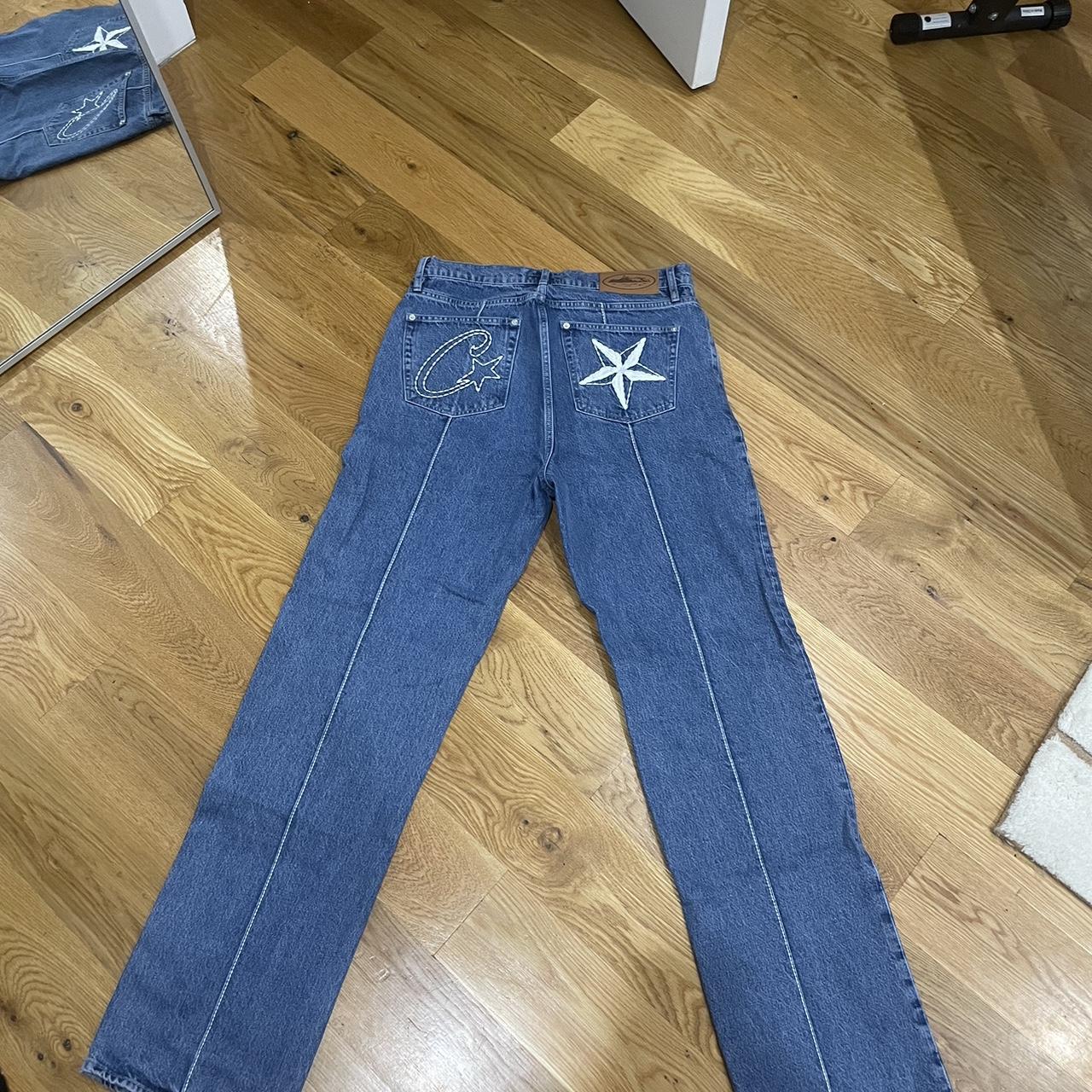 Corteiz denim pants never worn - Depop